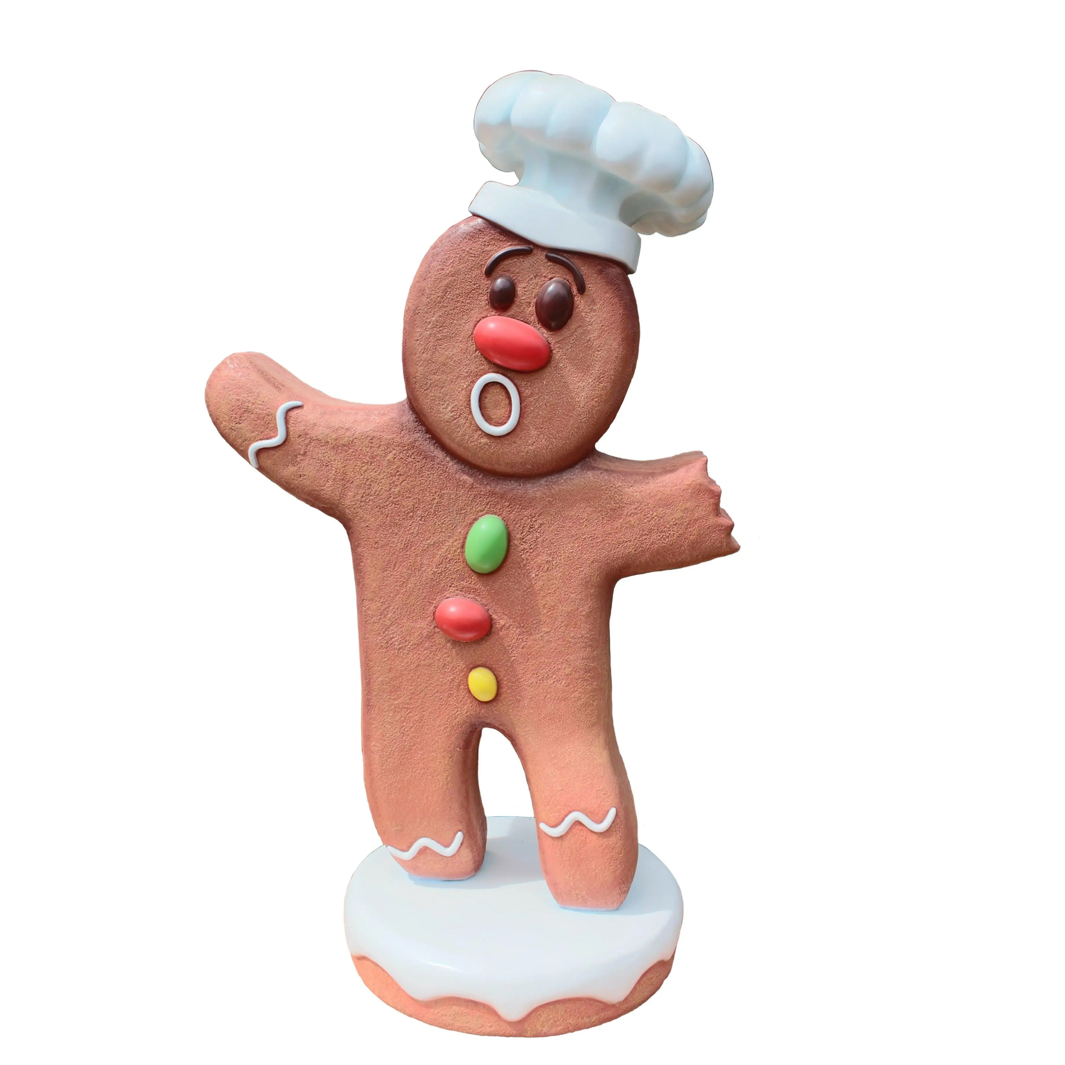 Large Gingerbread Cook Over Sized Statue | LM Treasures