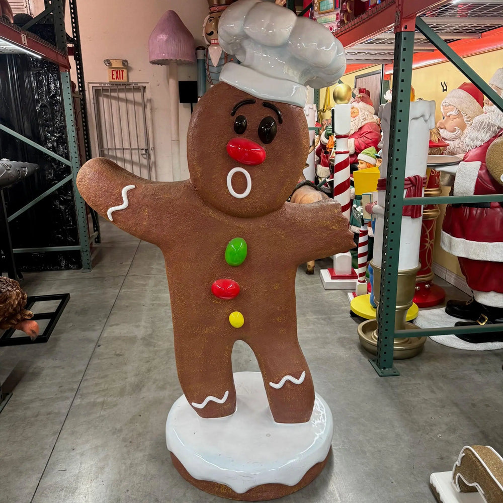 Large Gingerbread Cook Over Sized Statue | LM Treasures