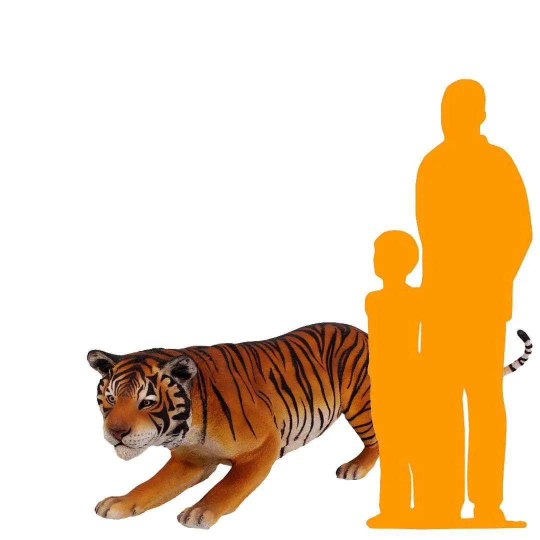 Crouching Bengal Tiger Life Size Statue | LM Treasures