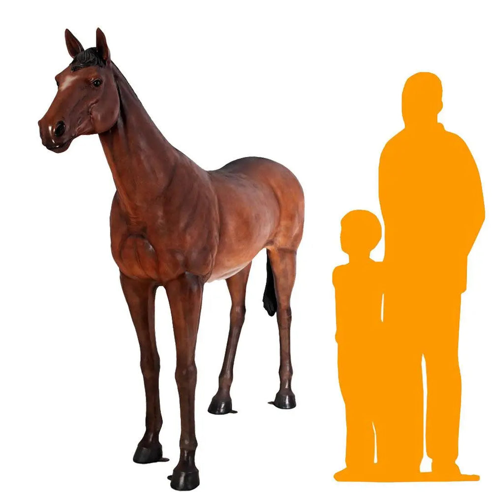 Horse Standing Life Size Statue | LM Treasures