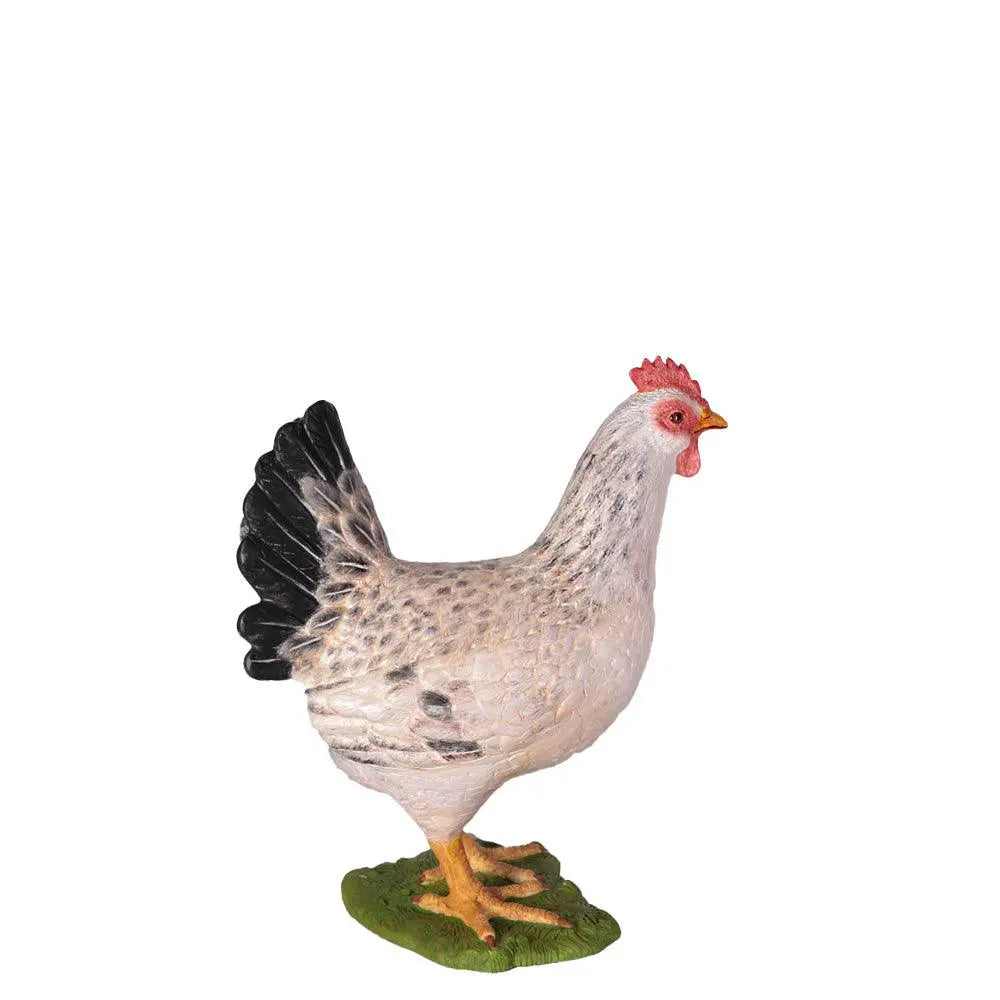 Chicken Hen Bird Statue White Lm Treasures| LM Treasures