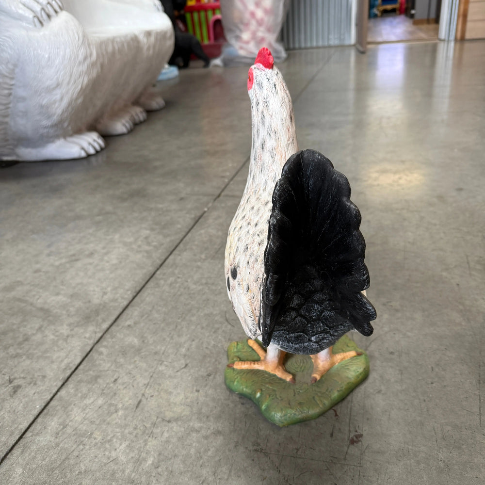 Chicken Hen Bird Statue White Life Size Farm Animal| LM Treasures