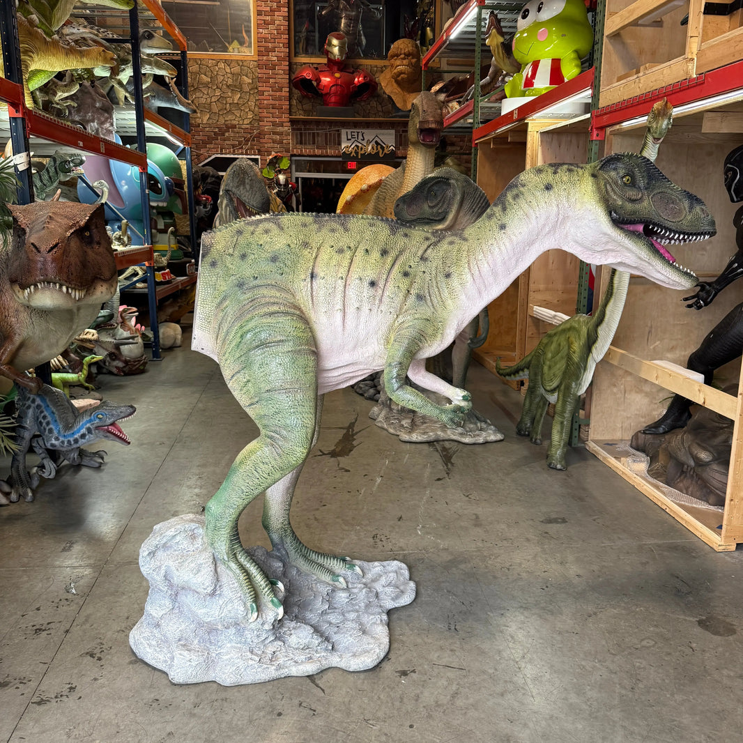 Allosaurus Mouth Open Dinosaur Jurassic Life Size Statue – LM Treasures