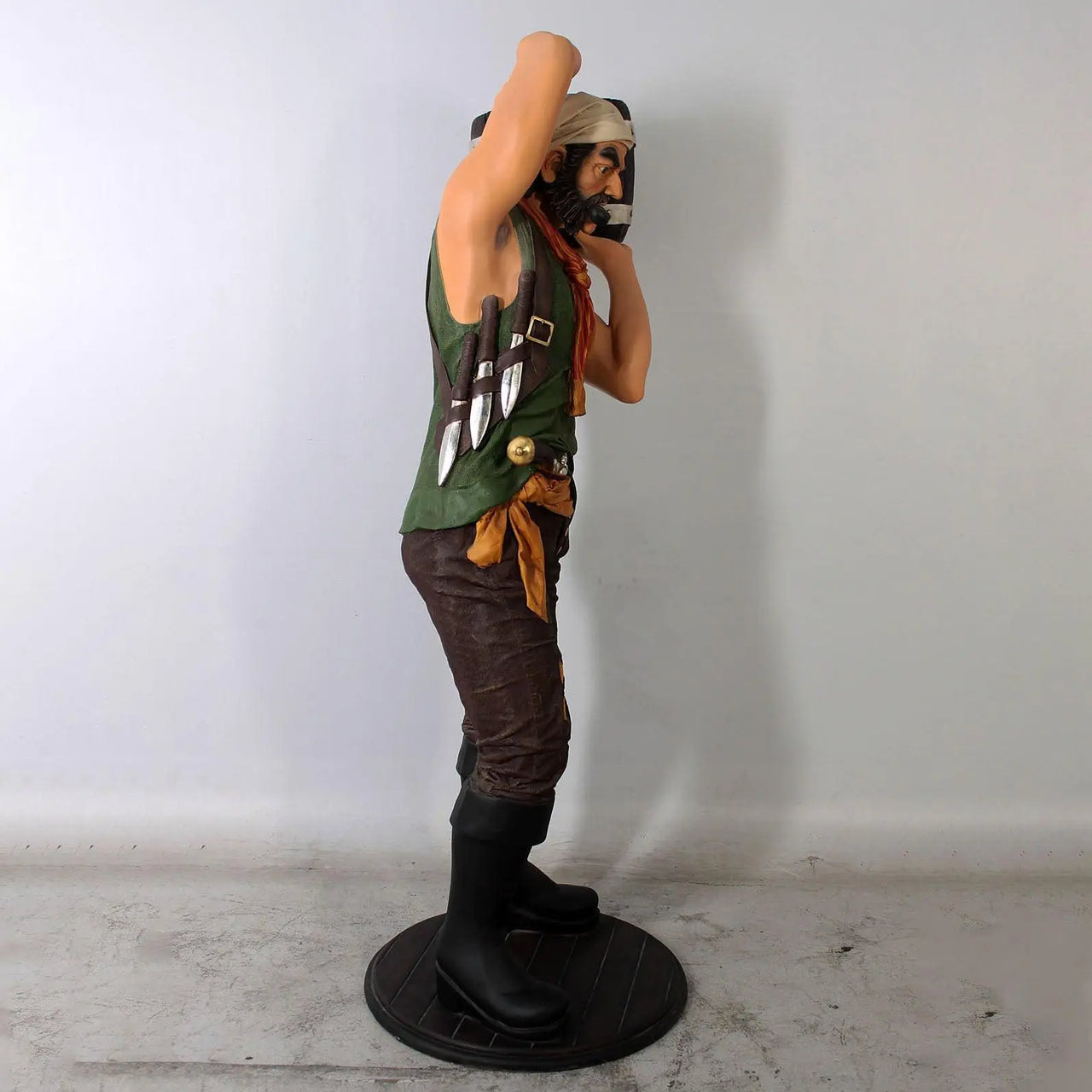 Pirate Captain With Bucket Life Size Statue | LM Treasures – LM Treasures