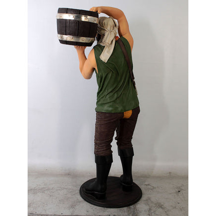 Pirate Captain With Bucket Life Size Statue | LM Treasures