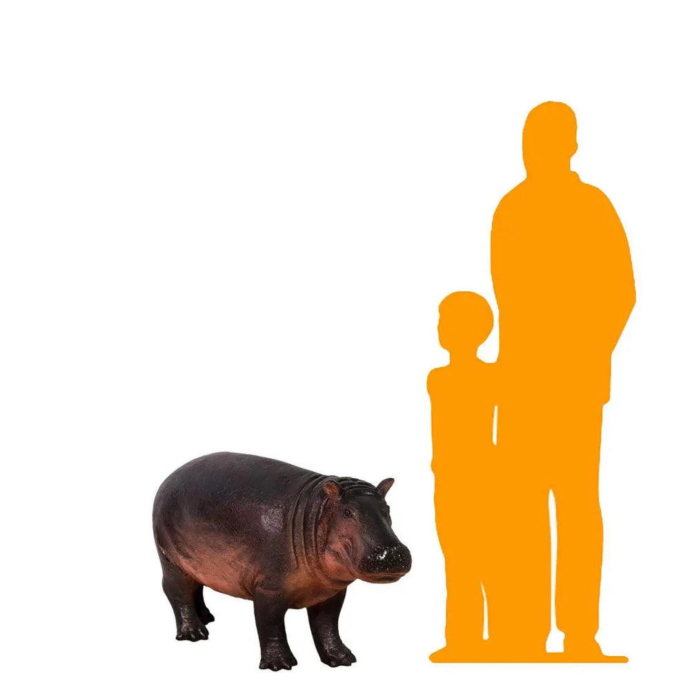 Baby Hippo Statue Hippopotamus Life Size Animal Statue| LM Treasures