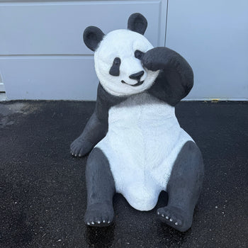 Panda Bear Slouching Life Size Statue Display Prop – LM Treasures