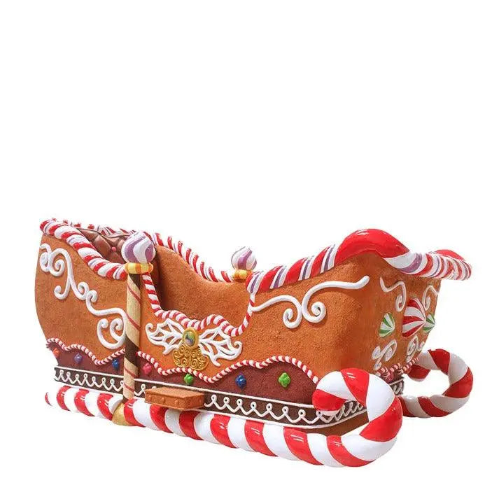 Gingerbread Sleigh Life Size Statue | LM Treasures