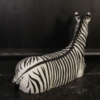 Resting Zebra Life Size African Safari Animal Statue| LM Treasures