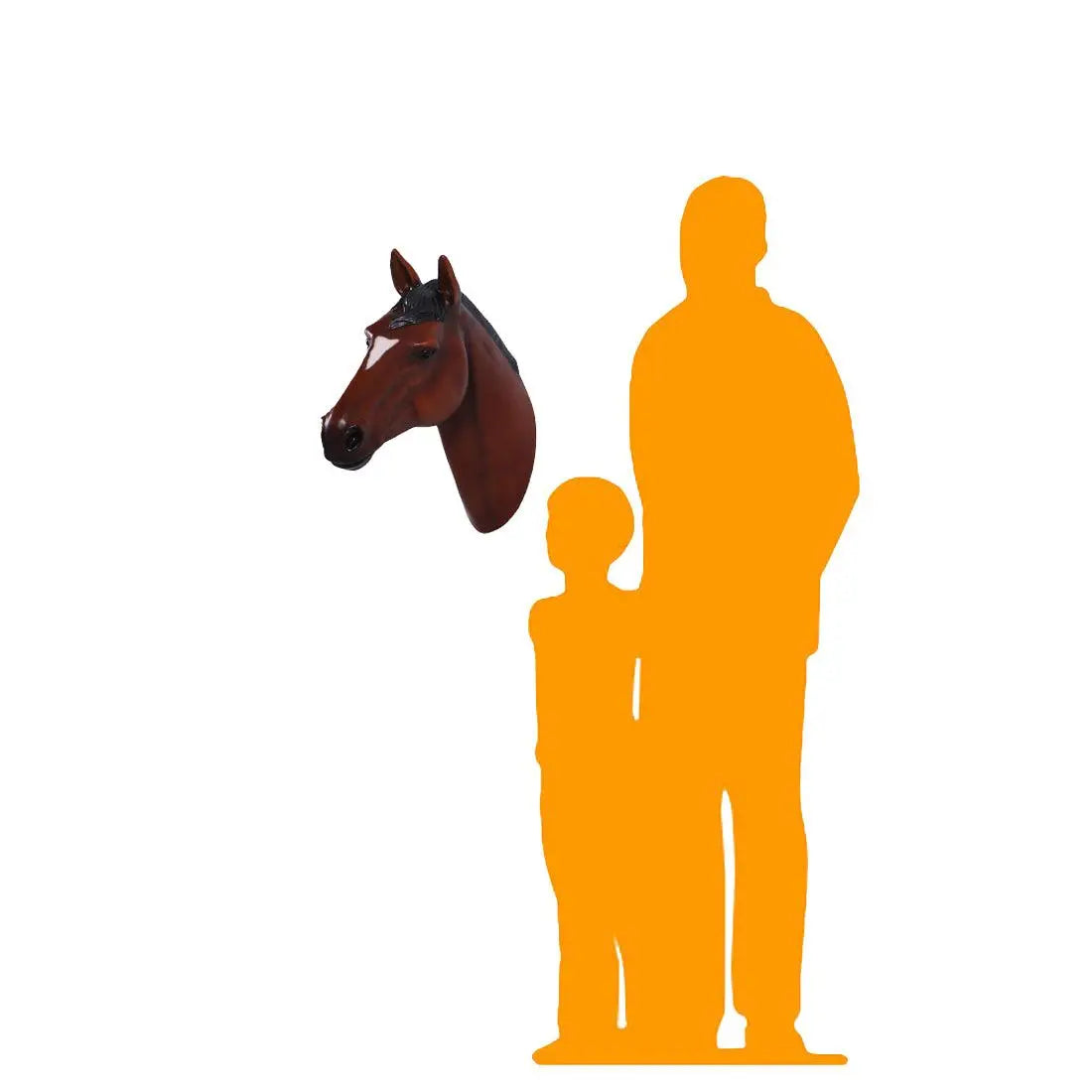 Chestnut Horse Head Statue | LM Treasures