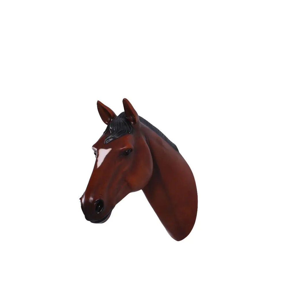 Chestnut Horse Head Statue | LM Treasures