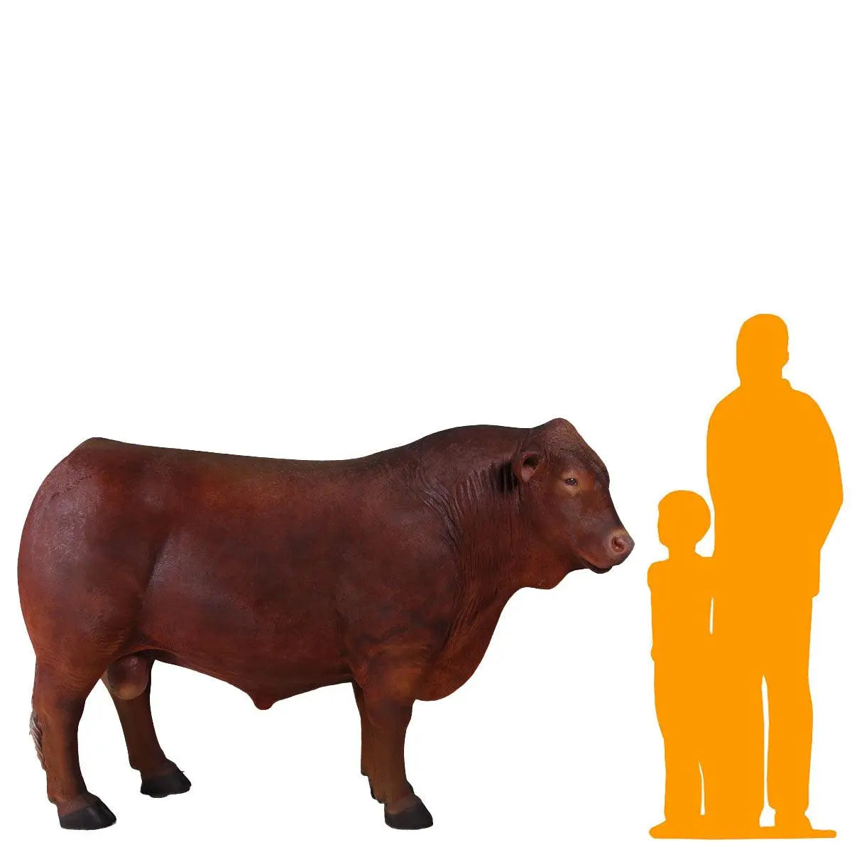 Angus Bull Life Size Farm Animal Cow Steer Statue| LM Treasures