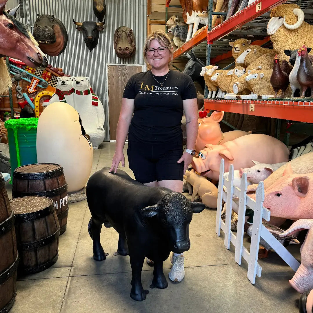 Angus Black Bull Farm Animal Decor Statue | LM Treasures – LM Treasures