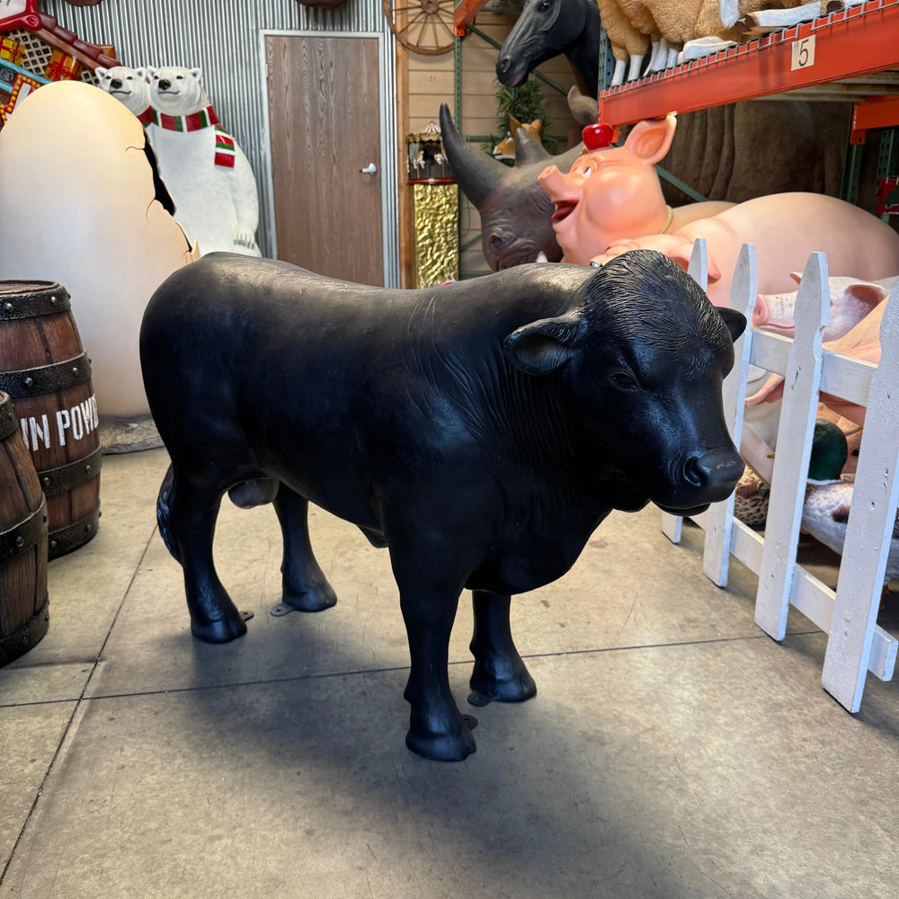 Black Angus Bull Farm Animal Decor Statue| LM Treasures