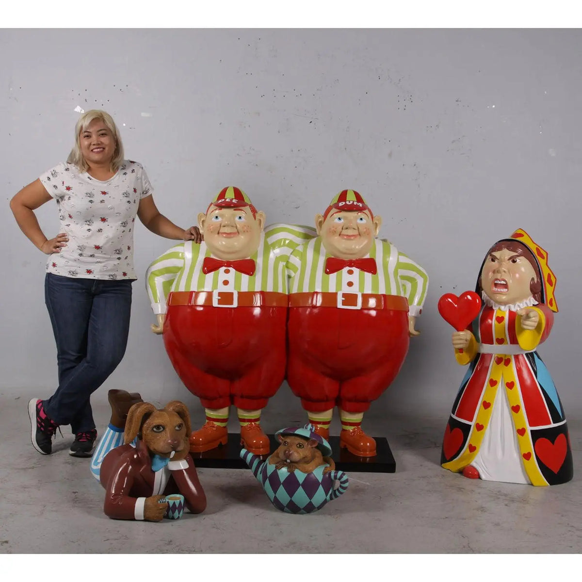 Tweedle Dee and Tweedle Dum Life Size Statue | LM Treasures