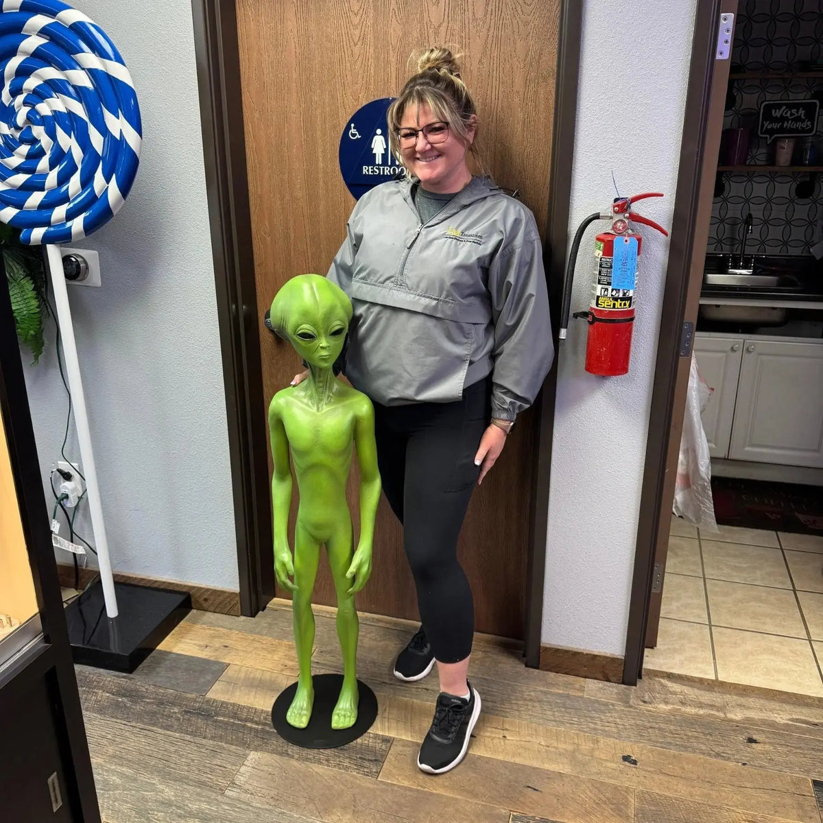 Green Alien Roswell Life Size Statue| LM Treasures| LM Treasures