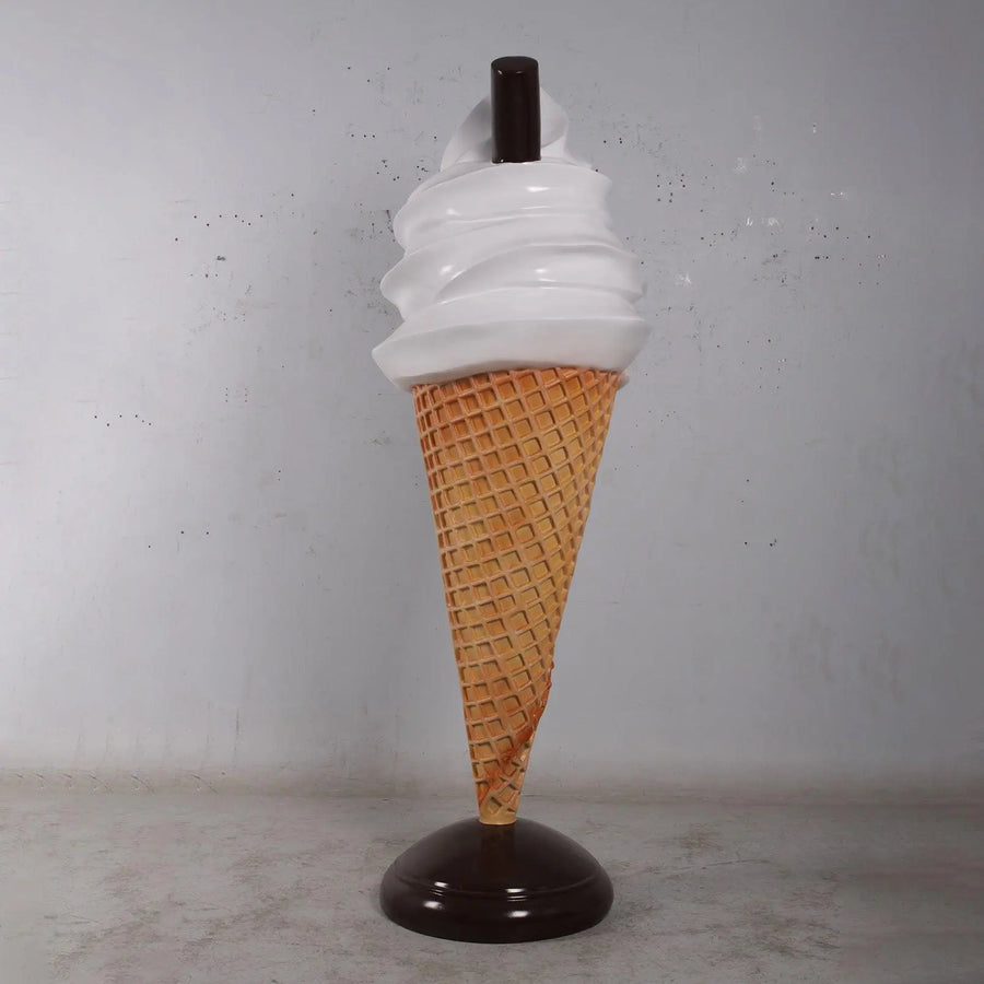 Soft Serve Vanilla Ice Cream With Stick Over Sized Statue | LM Treasures