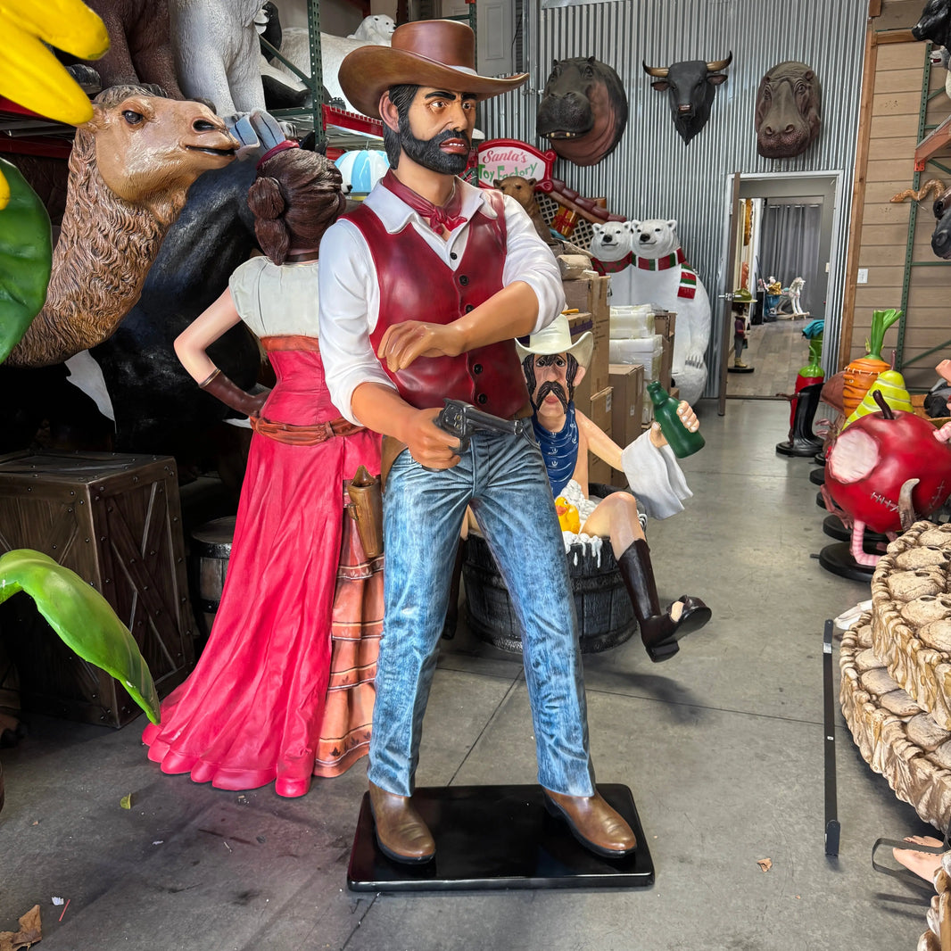 Gunslinger Cowboy Life Size Statue - LM Treasures – LM Treasures