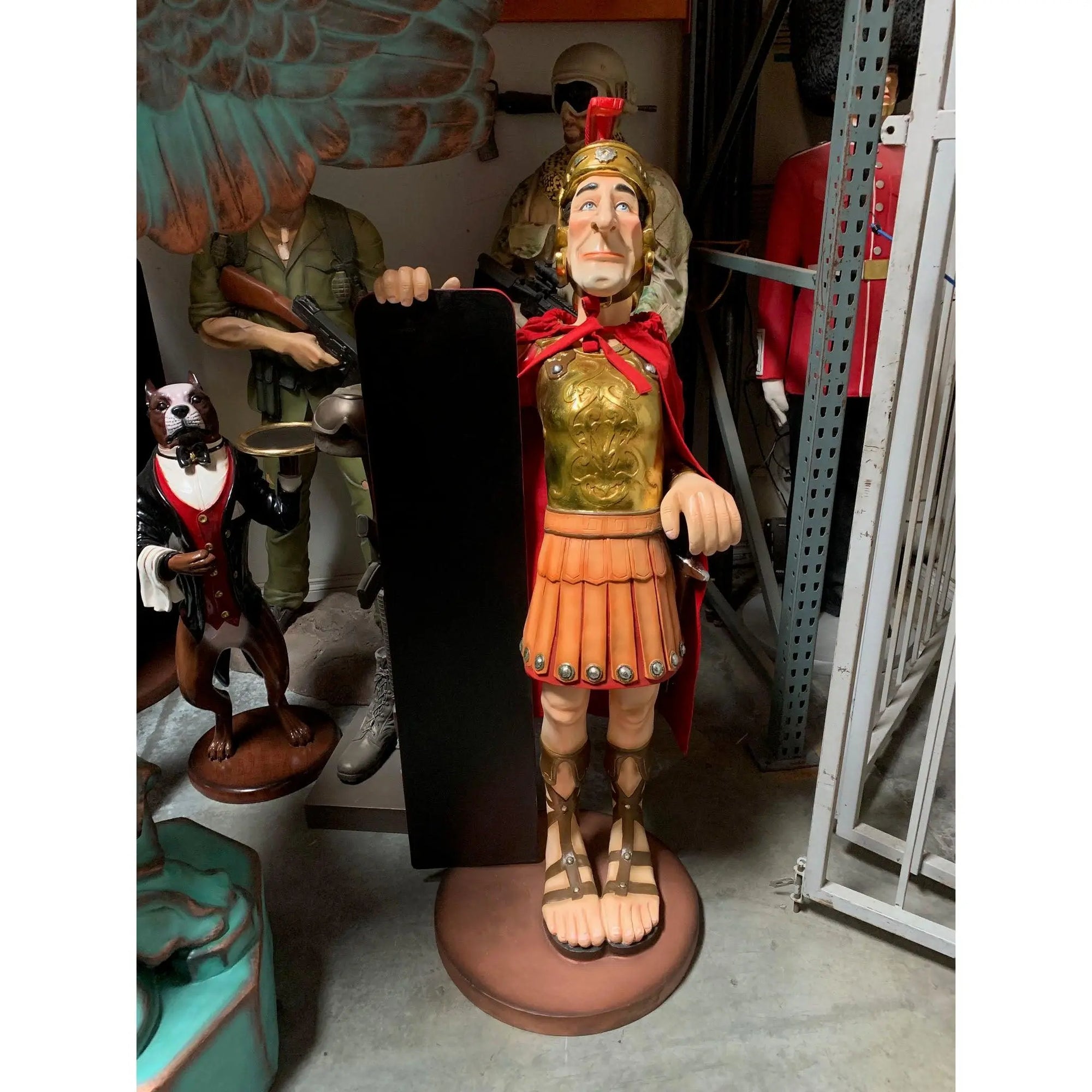 Roman Knight With Menu Life Size Statue | LM Treasures