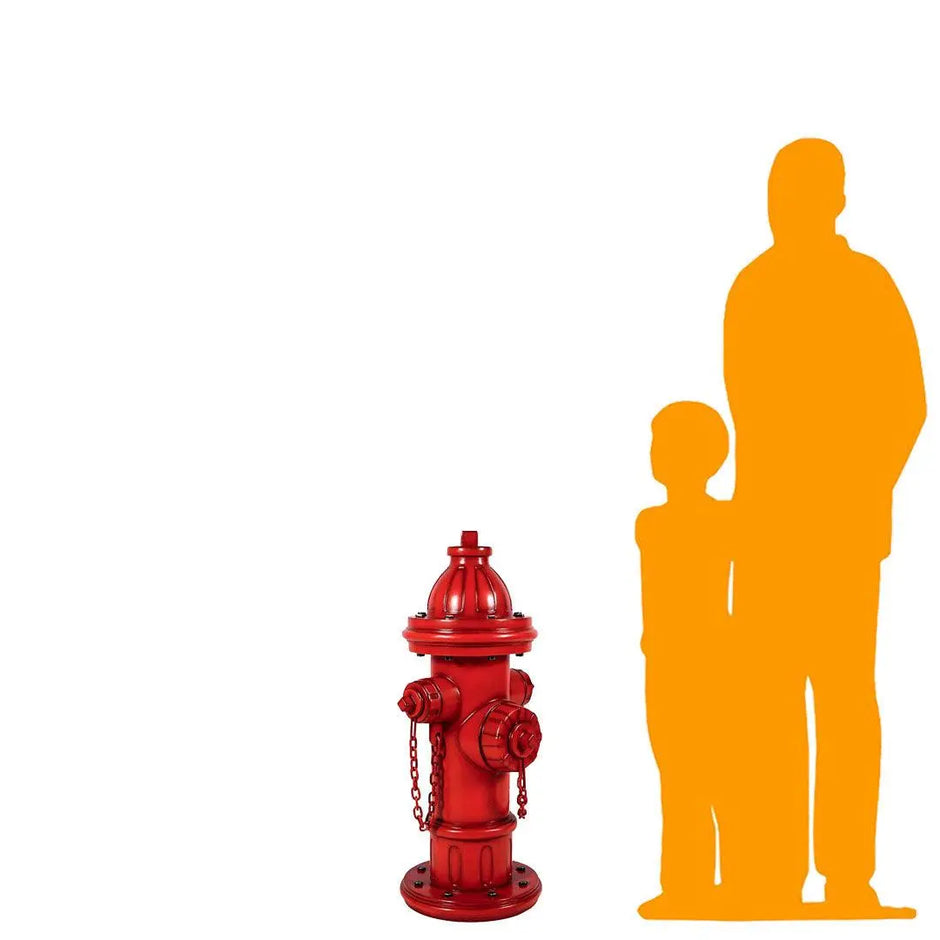 Red Fire Hydrant Life Size Emergency Statue Decor Prop – LM Treasures