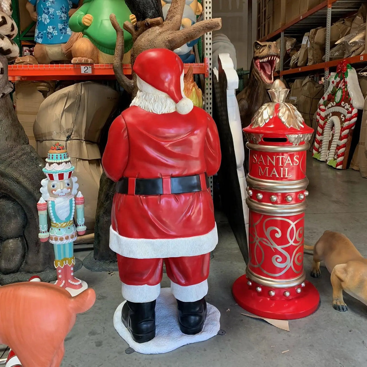 Santa Claus With Tray Life Size Statue – LM Treasures