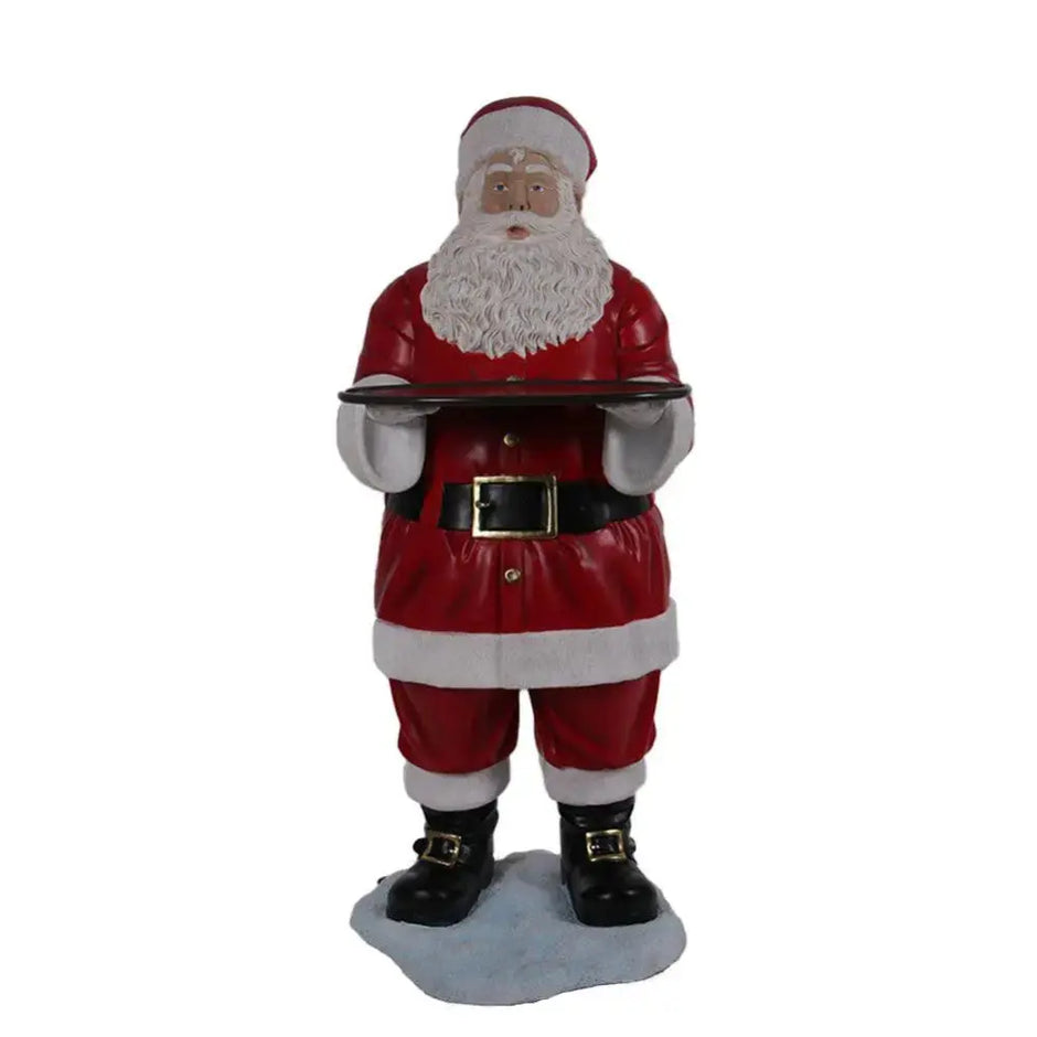 Santa Claus With Tray Life Size Statue – LM Treasures