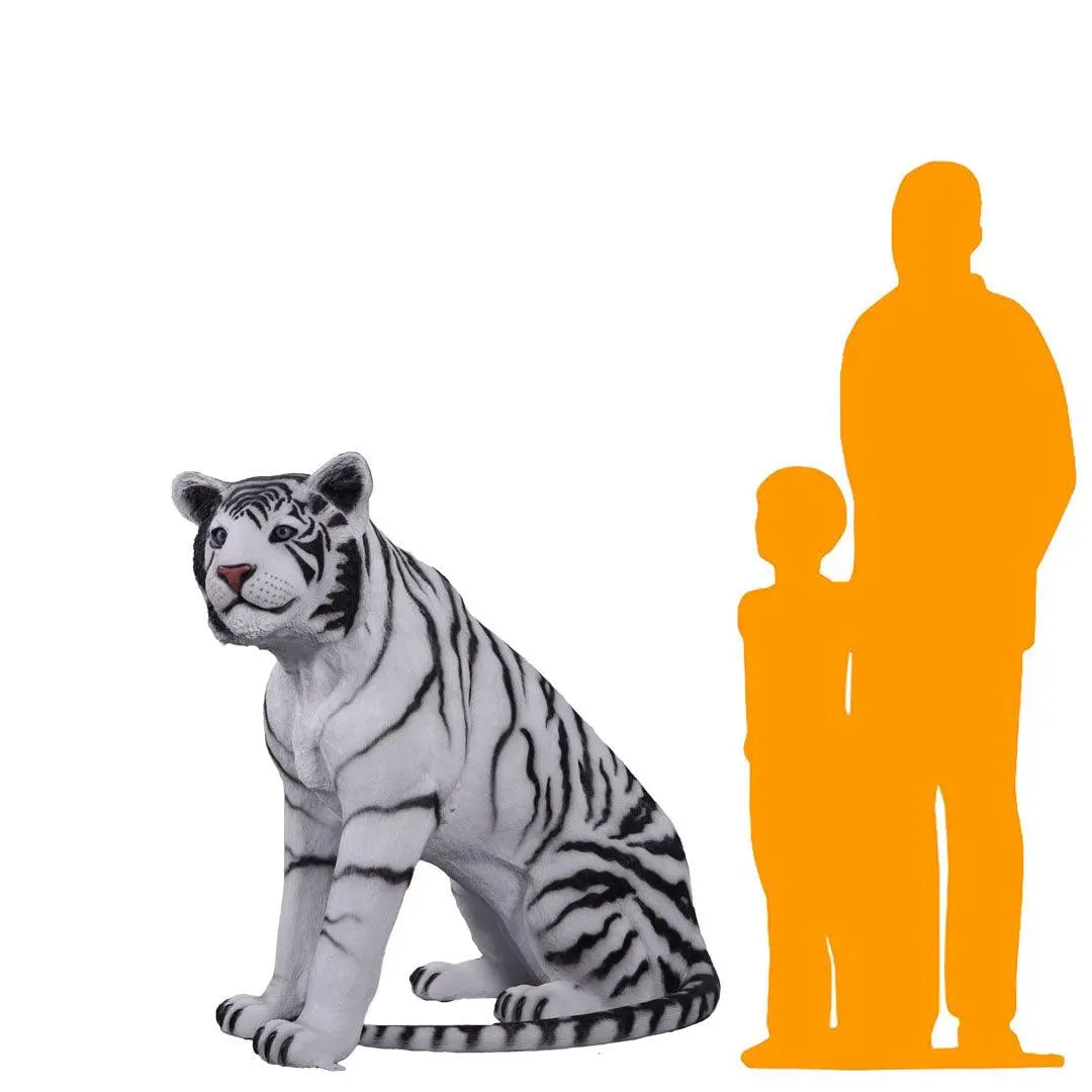 Sitting Siberian Tiger Life Size Jungle Animal Wild Big Cat Statue| LM ...