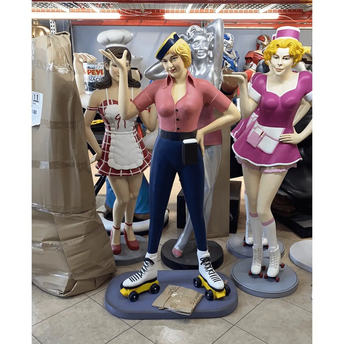 Car Hop Waitress Life Size Retro Restaurant Statue| LM Treasures