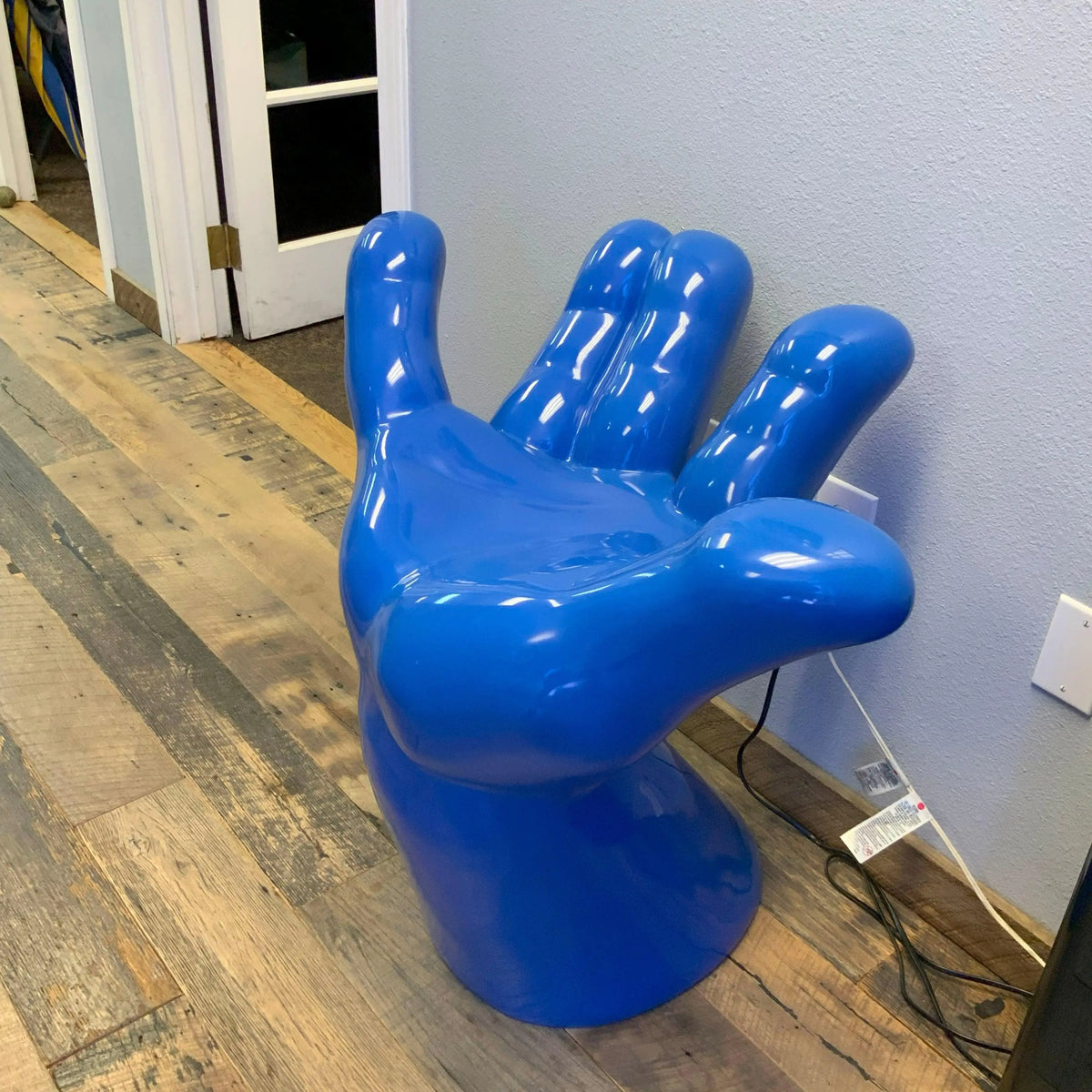 Blue Hand Chair Life Size Furniture Pop Retro Statue| LM Treasures