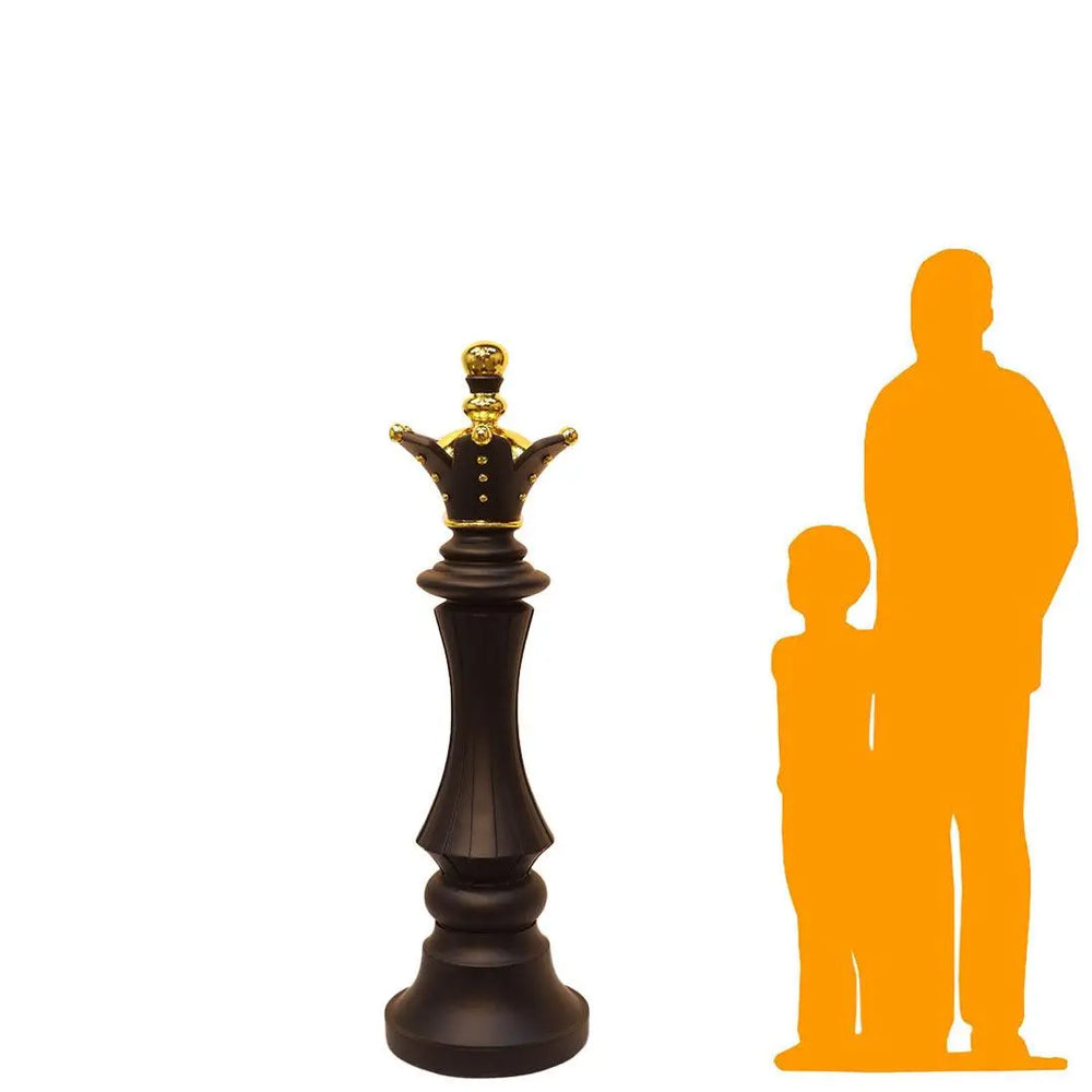 Black Queen Chess Piece Life Size Statue| LM Treasures