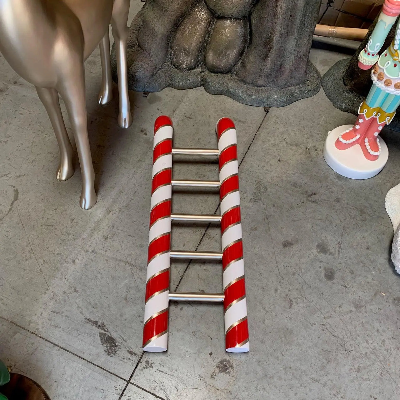 Candy Cane Ladder Over Sized Statue - Holiday Charm – LM Treasures