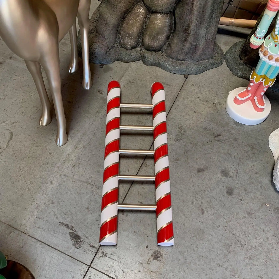 Candy Cane Ladder Over Sized Statue - Holiday Charm – LM Treasures