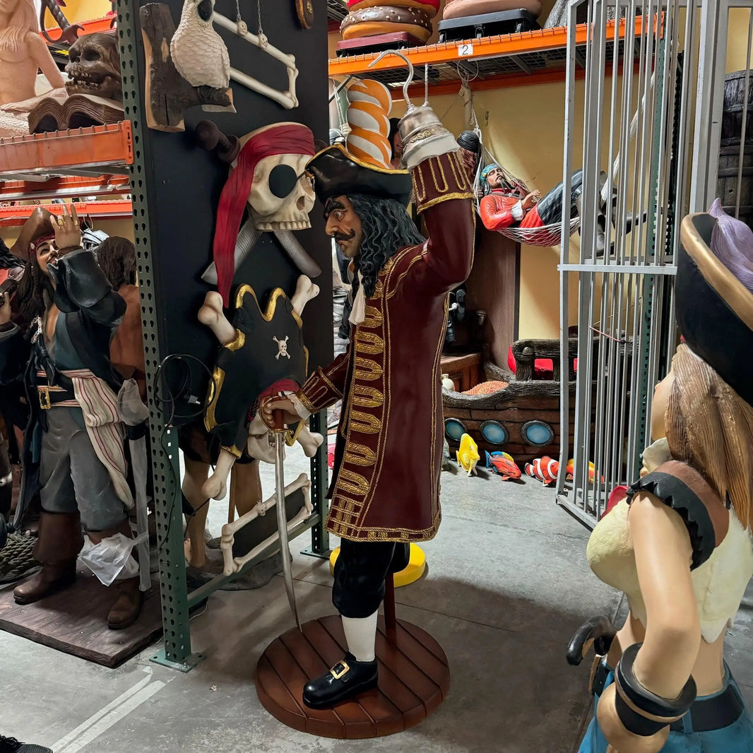 Pirate Captain Hook Wooden Leg Life Size Statue – LM Treasures