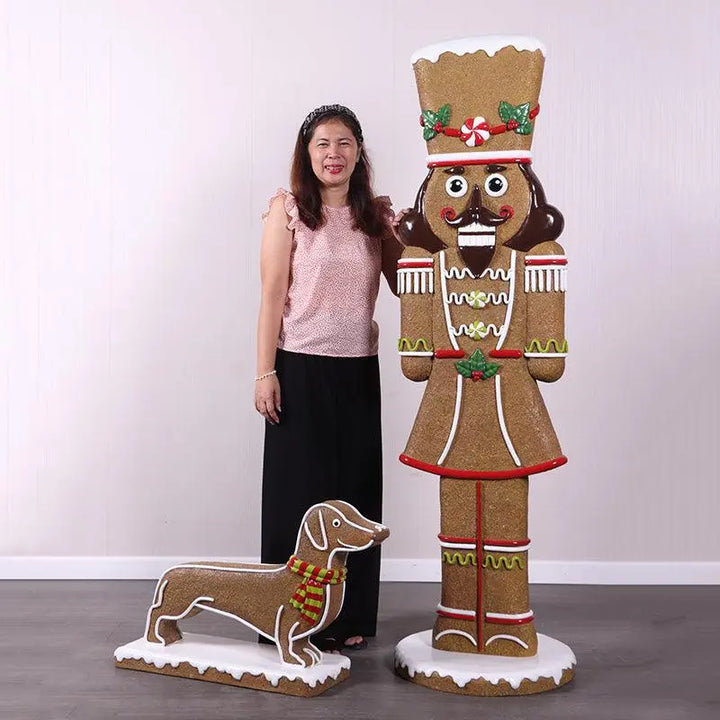 Nutcracker Gingerbread Cookie Over Sized Statue – LM Treasures