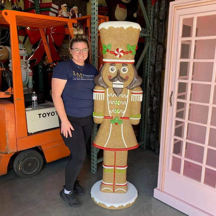 Nutcracker Gingerbread Cookie Over Sized Statue – LM Treasures