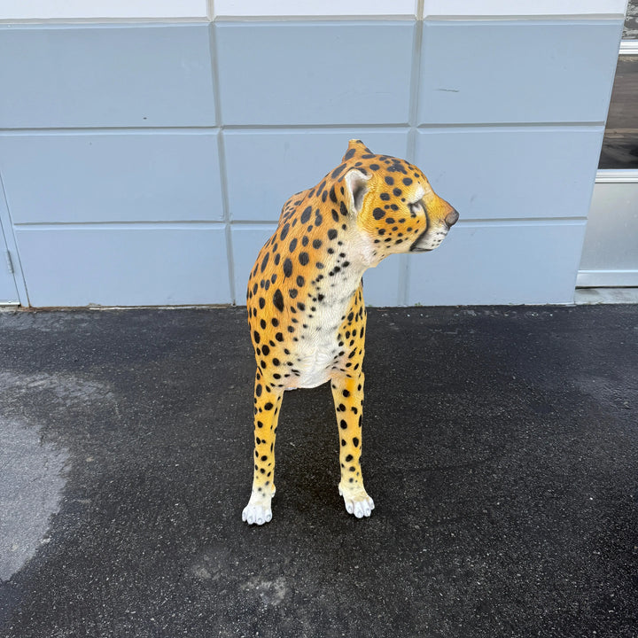 Cheetah Life Size Safari Animal Big Wild Cat Statue – LM Treasures