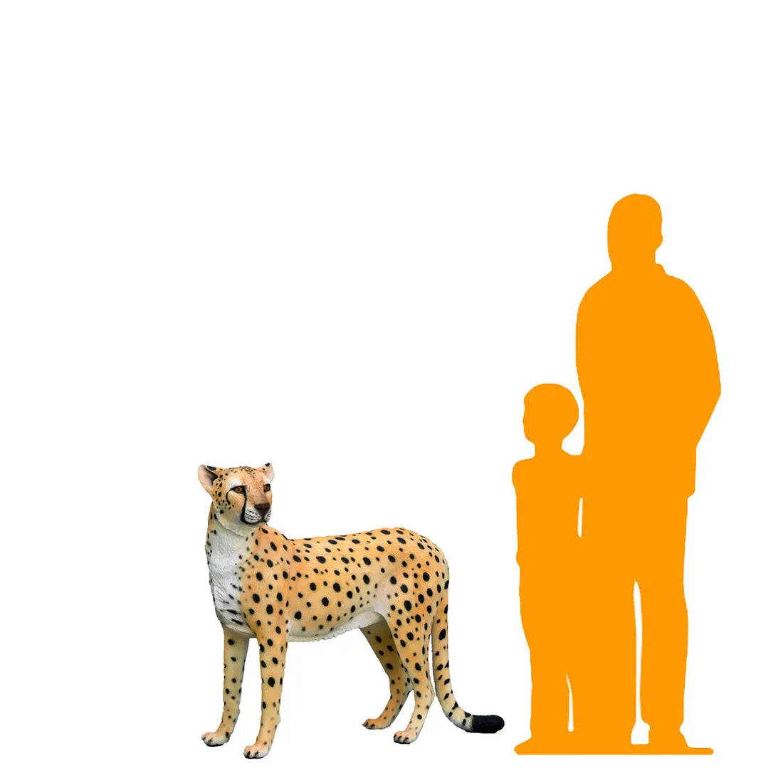 Cheetah Life Size Safari Animal Big Wild Cat Statue| LM Treasures