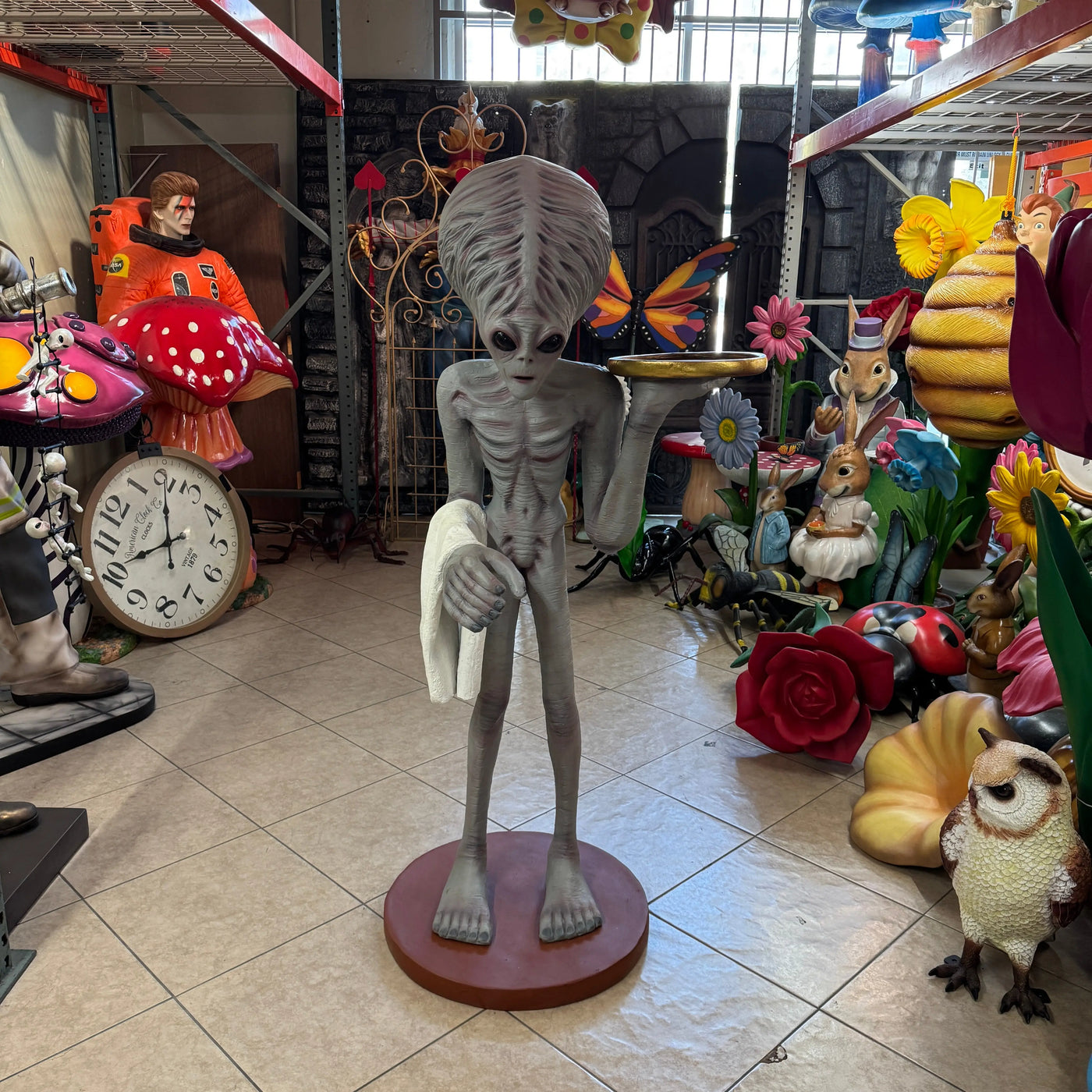 Huge Brain Alien Butler Life Size Statue - LM Treasures – LM Treasures