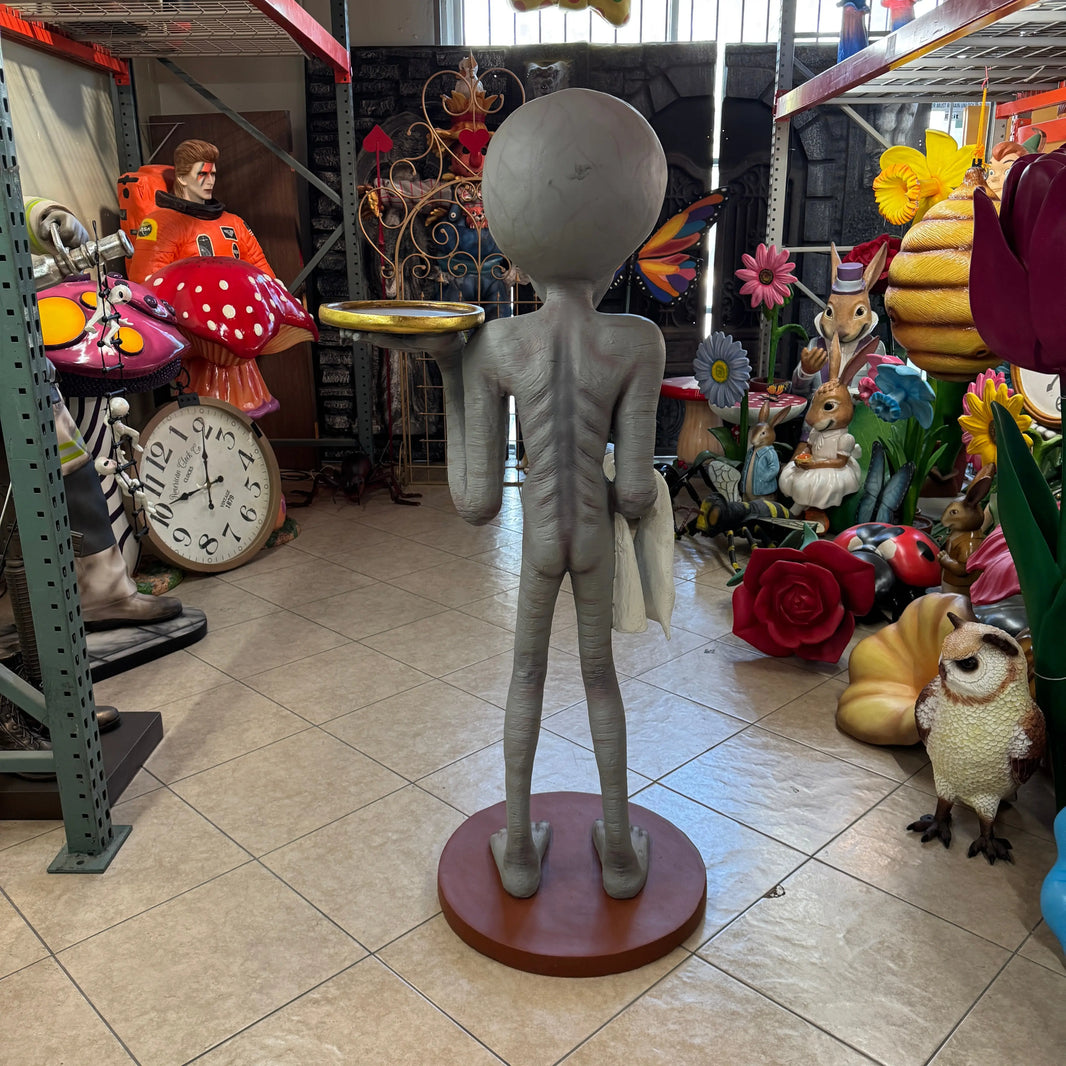 Huge Brain Alien Butler Life Size Statue – LM Treasures