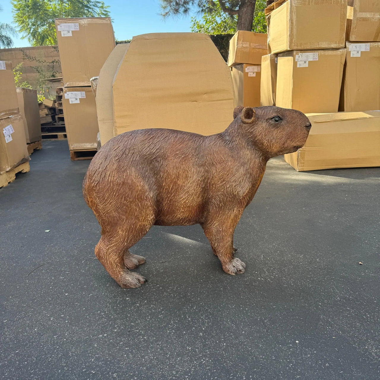 Greater Capybara Mama Life Size Largest Rodent Statue – LM Treasures