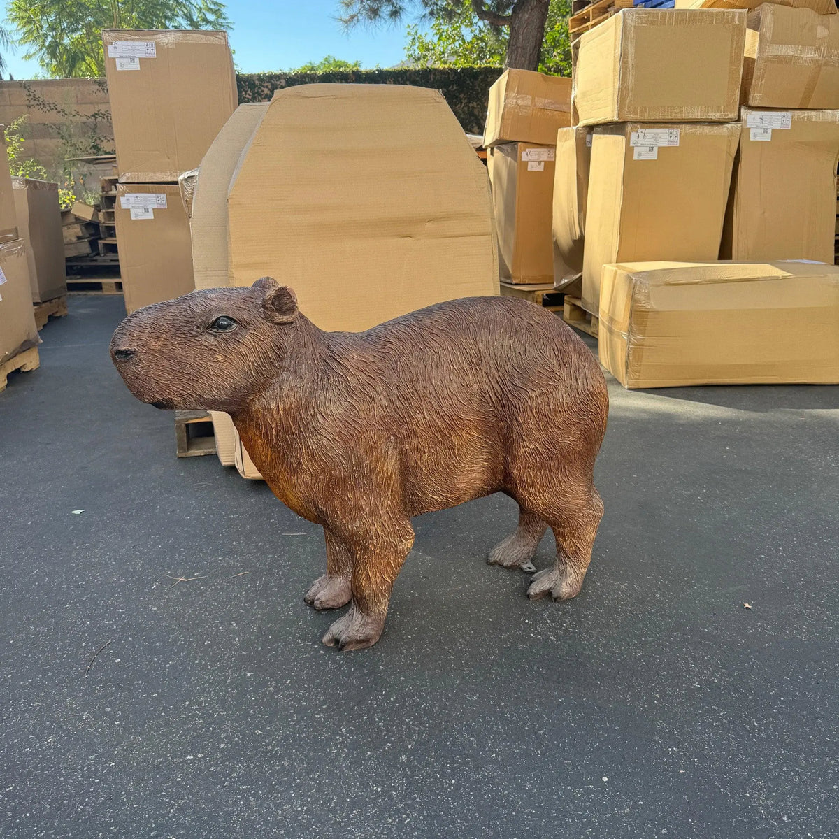 Greater Capybara Mama Life Size Largest Rodent Statue| LM Treasures