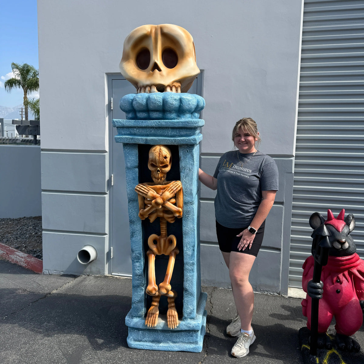 Skeleton Pillar Life Size Statue| LM Treasures