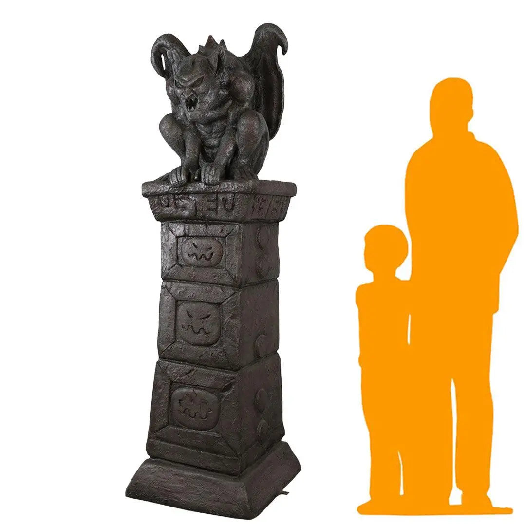 Gargoyle Pillar Life Size Statue| LM Treasures