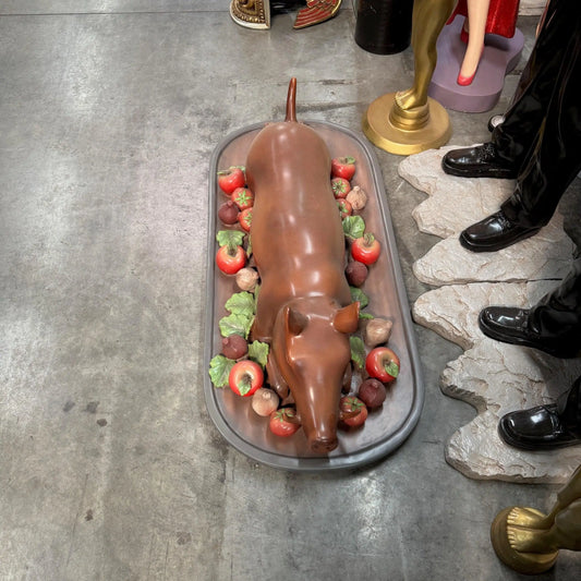 Roasted Pig On Platter Statue – LM Treasures