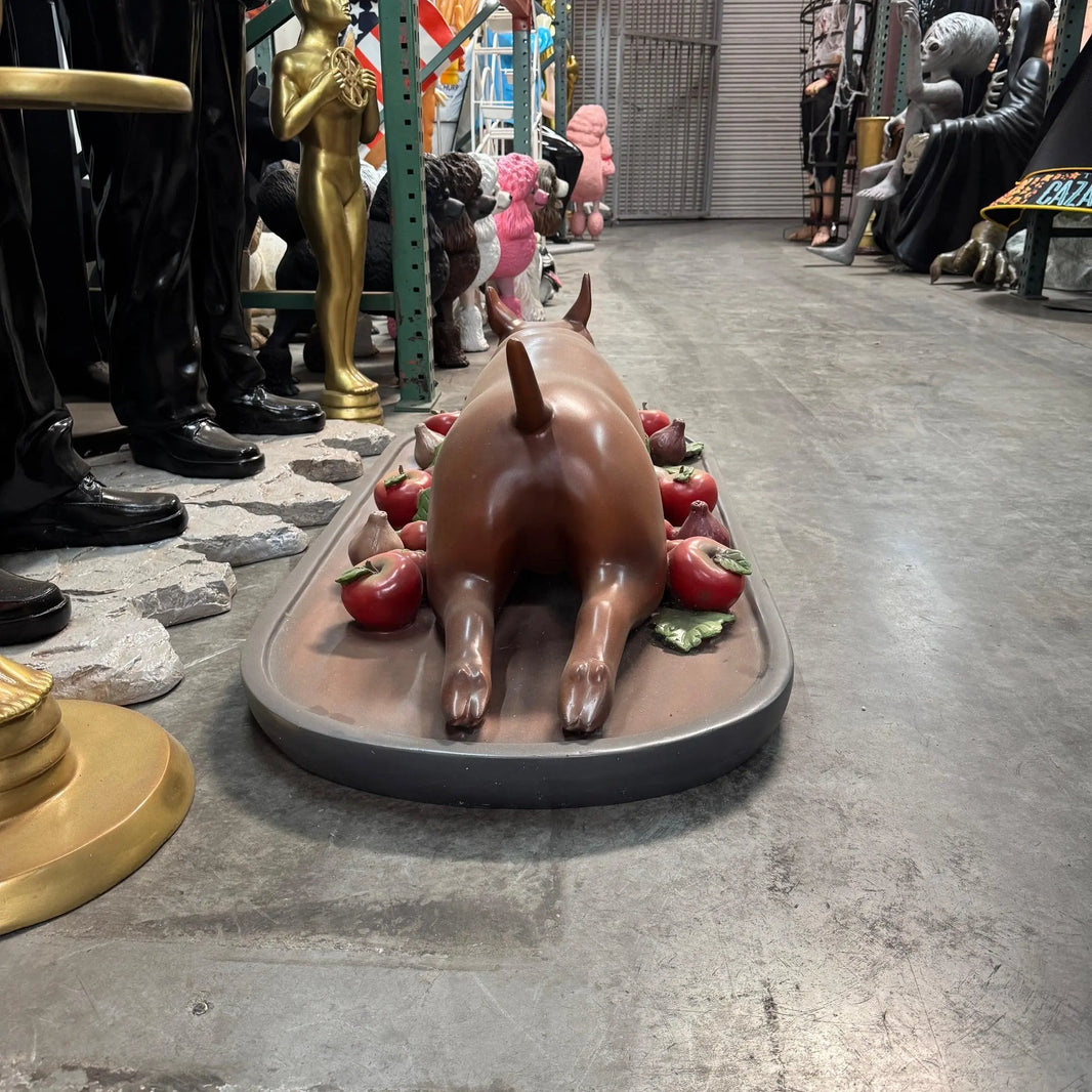Roasted Pig On Platter Statue – LM Treasures