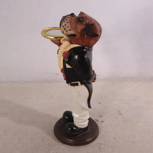 Small Bulldog Boxer Butler Life Size Statue Decor – LM Treasures