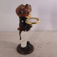 Small Bulldog Boxer Butler Life Size Statue Decor – LM Treasures