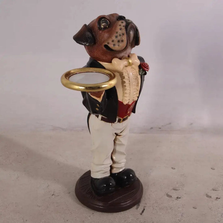 Small Bulldog Boxer Butler Life Size Statue Decor – LM Treasures