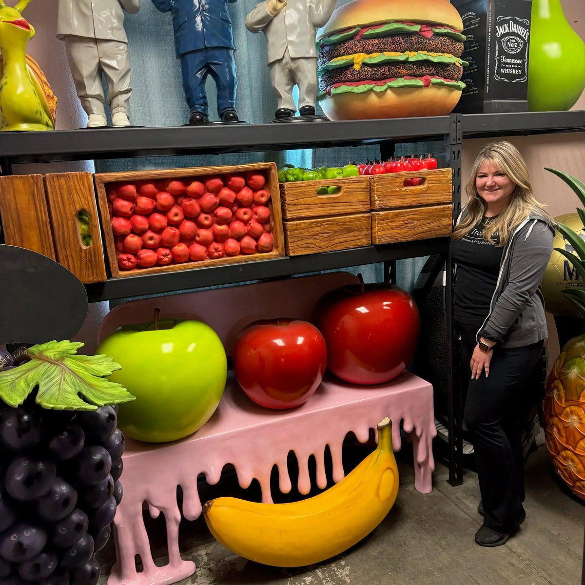 Case of Red Apples Prop Display Statue| LM Treasures