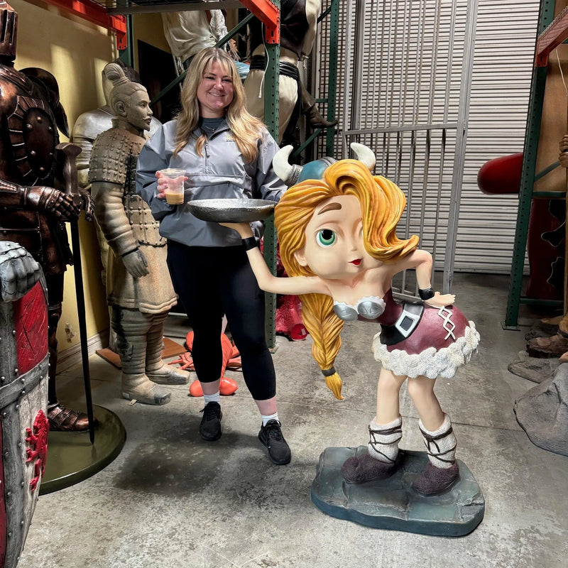 Viking Butler Betty Life Size Statue | LM Treasures